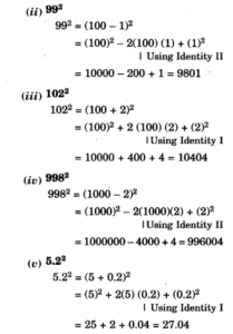 NCERT Solutions for Class 8 Maths Chapter 9 Algebraic Expressions and Identities Ex 9.5