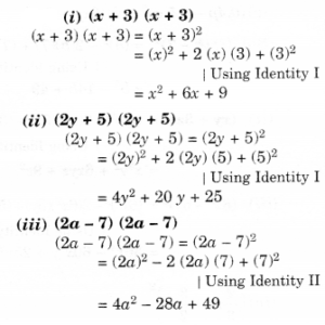 NCERT Solutions for Class 8 Maths Chapter 9 Algebraic Expressions and Identities Ex 9.5