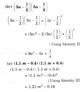 NCERT Solutions for Class 8 Maths Chapter 9 Algebraic Expressions and Identities Ex 9.5