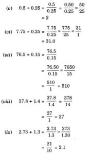 NCERT Solutions for Class 7 Maths Chapter 2 Fractions and Decimals Ex 2.7