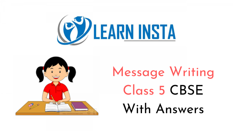 Message Writing Format Class 5 Examples, Questions