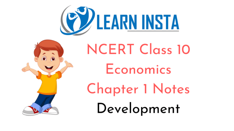 NCERT Class 10 Economics Chapter 1 Notes Development