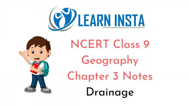 NCERT Class 9 Geography Chapter 3 Notes Drainage
