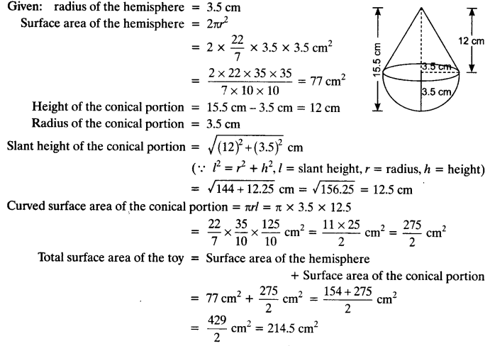 Ncert Solutions For Class 10 Maths Chapter 13 Surface Areas And Volumes