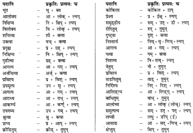 Class 9 Sanskrit Grammar Book Solutions प्रत्ययाः