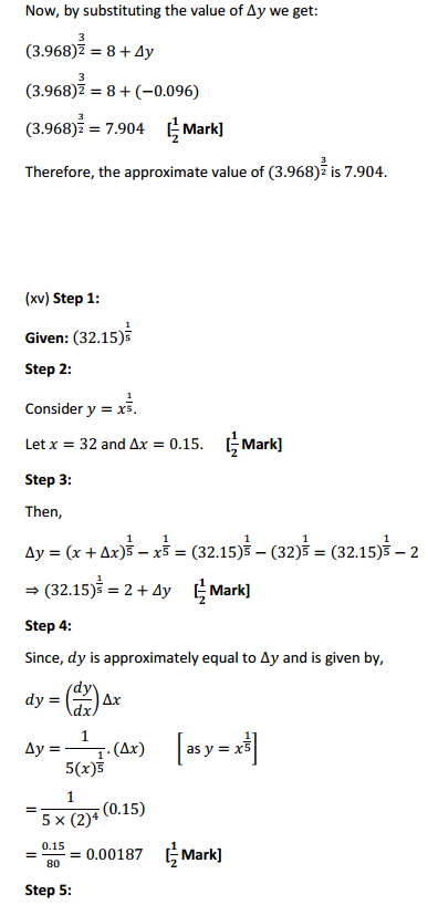 NCERT Solutions for Class 12 Maths Chapter 6 Application of Derivatives ...