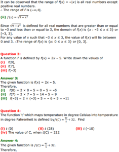 NCERT Solutions for Class 11 Maths Chapter 2 Relations and Functions Ex 2.3
