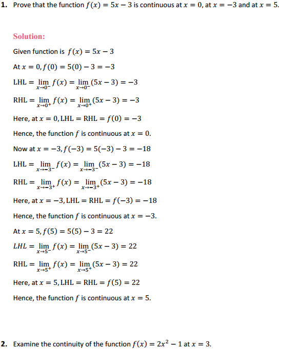NCERT Solutions for Class 12 Maths Chapter 5 Continuity and ... NCERT Solutions for Class 12 Maths Chapter 5 Continuity and ...