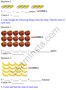 How Many Times? Class 1 Worksheet with Answers Maths Chapter 11