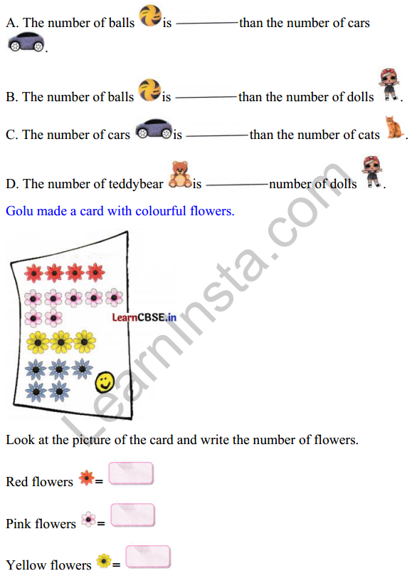 So Many Toys Class 1 Worksheet with Answers Maths Chapter 13