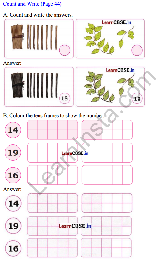 Joyful Mathematics Class 1 Solutions Chapter 4 Making 10 (Numbers 10 to 20)