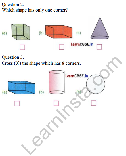 Shapes Around Us Class 2 Worksheet with Answers Maths Chapter 2