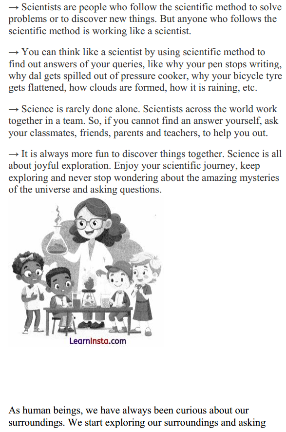 The Wonderful World of Science Class 6 Notes Science Chapter 1