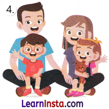 Family and Friends Class 3 Worksheet with Answers EVS Chapter 1