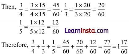 Fractions Class 6 Solutions Question Answer