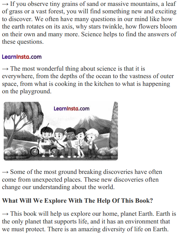 The Wonderful World of Science Class 6 Notes Science Chapter 1