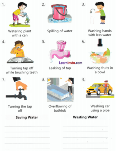 Water A Precious Gift Class 3 Worksheet with Answers EVS Chapter 7