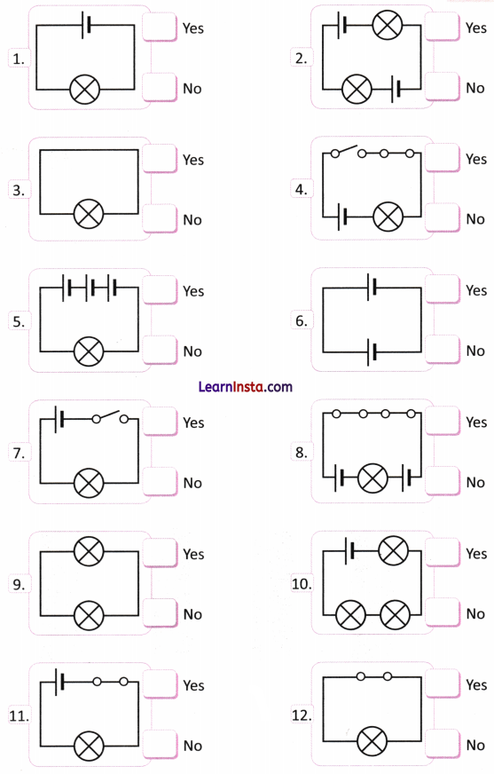 Electricity Circuits and Their Components Class 7 Worksheet with ...