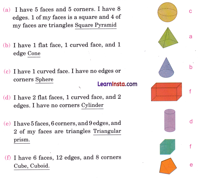 Shapes Around Us Class 4 Solutions Question Answer Maths Chapter 1